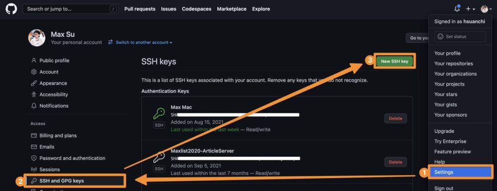 【Git教學】手把手 Github SSH 連線設定教學 (Windows/Mac) - Max行銷誌